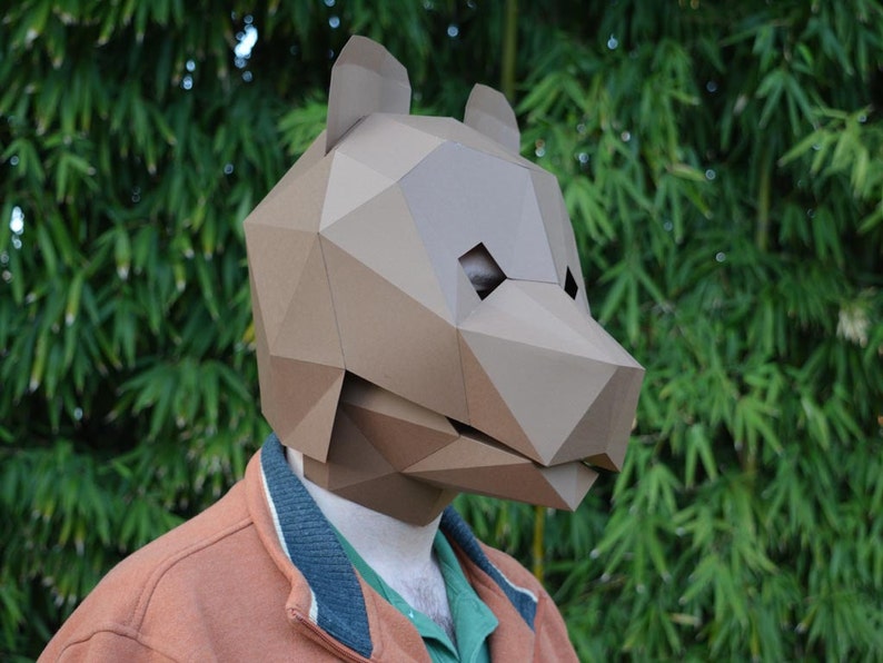 Animal Mask : Bear Mask With Moving Jaw Halloween Mask | Etsy