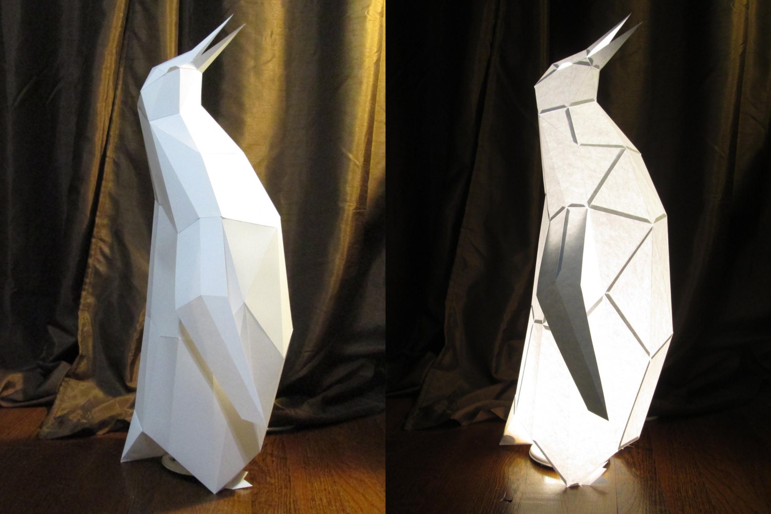 Penguin Lamp Build Your Own With This Pattern & Instructions | Etsy UK