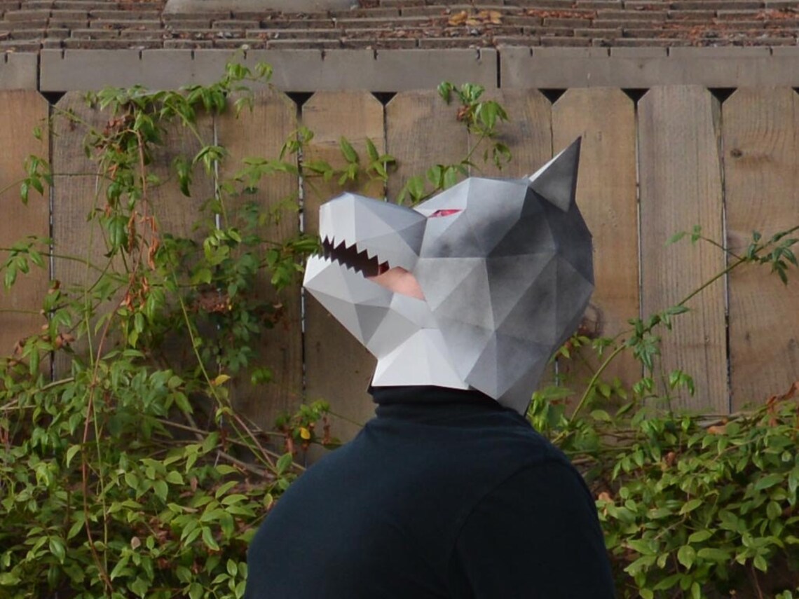 Wolf Mask With Moving Jaw! - Make a Paper Halloween Mask - Two Styles ...