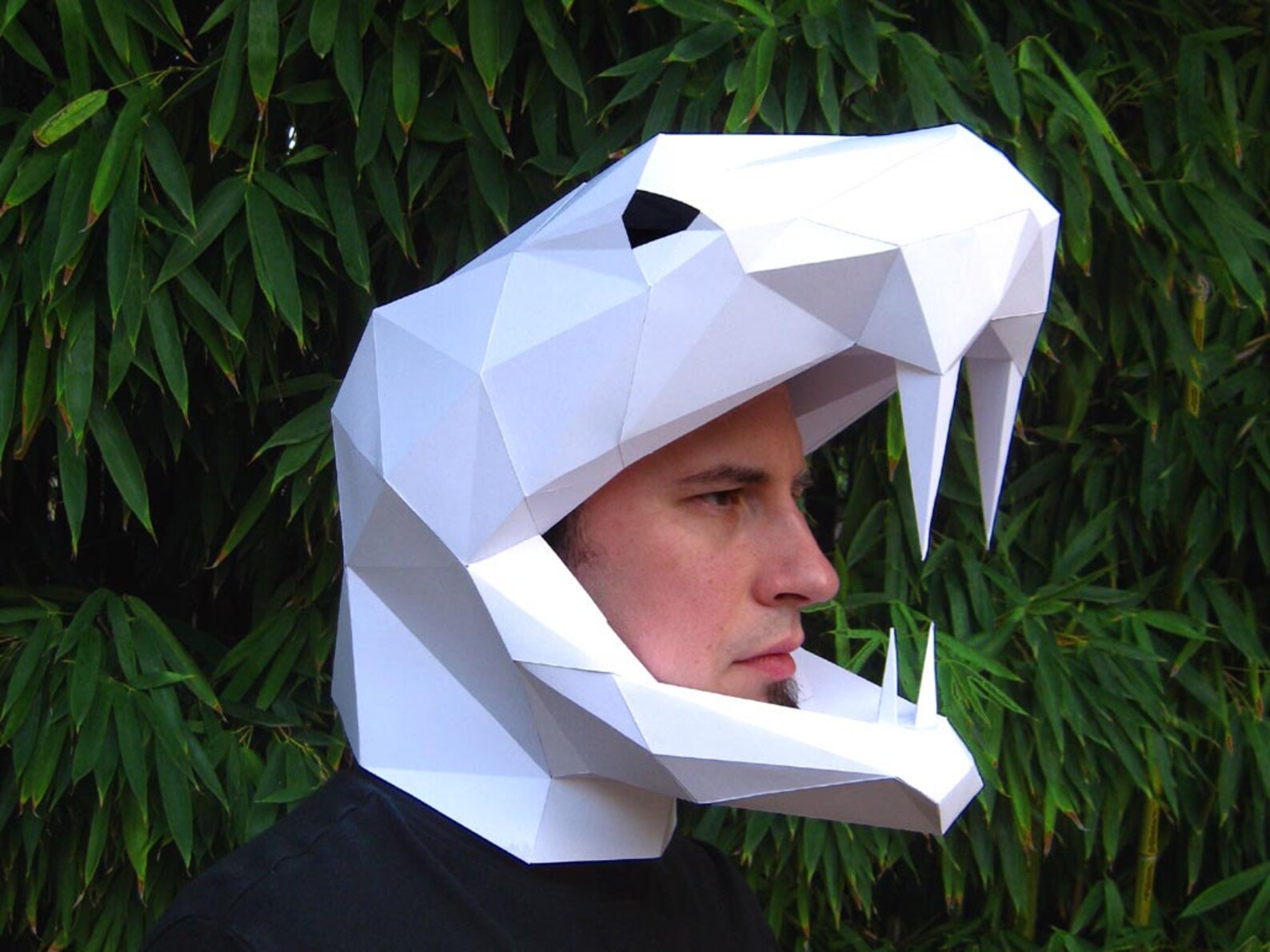 Snake Mask Pattern Open Face for Great Visibility Paper Mask Halloween ...