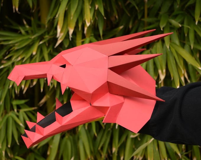 Blinking Paper Dragon Hand Puppet - Etsy