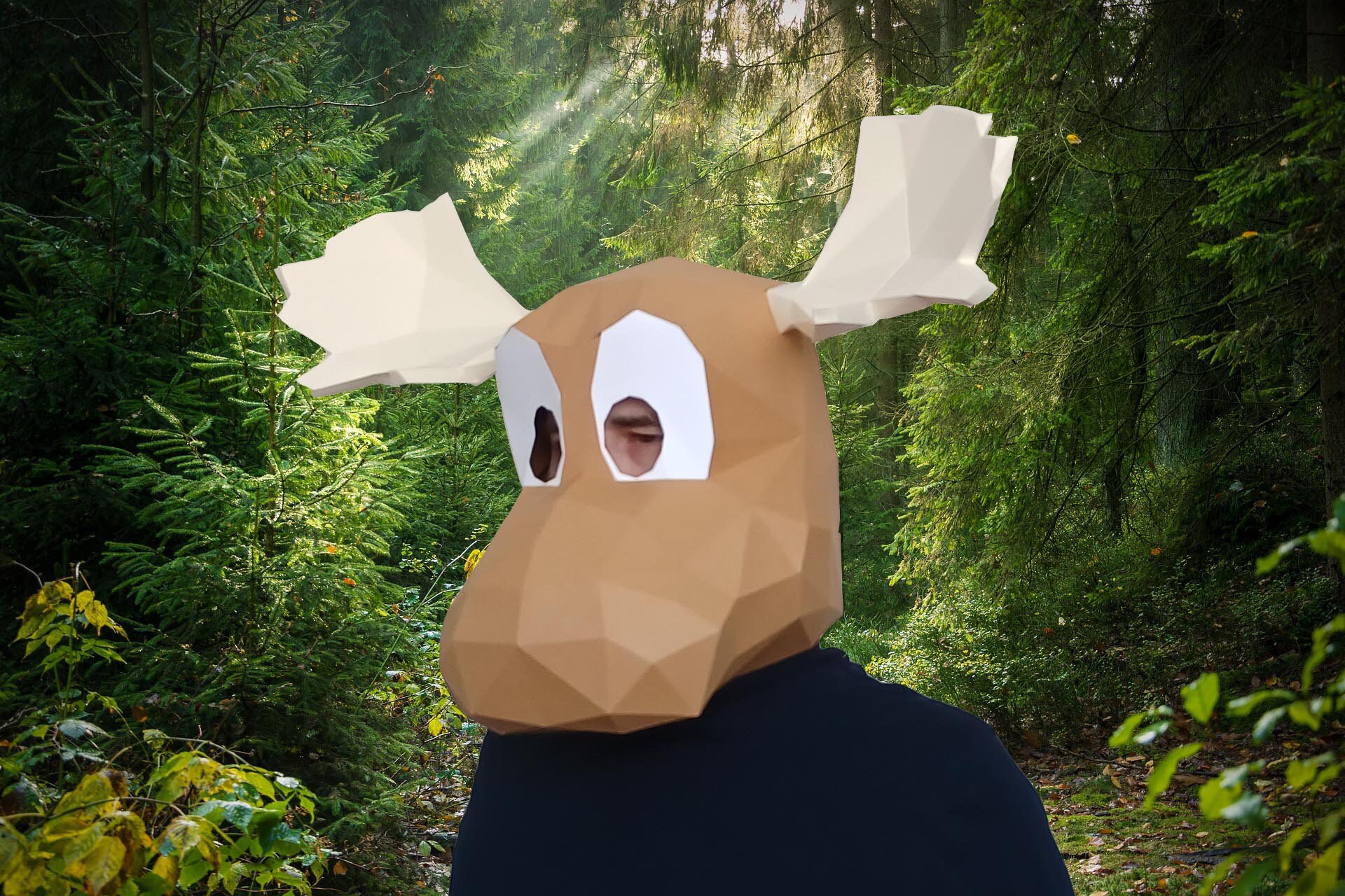 Moose Mask Papercraft Pattern: DIY Costume (PDF Template) - Etsy
