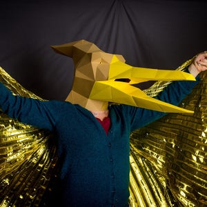 Dinosaur Mask - Pterodactyl Mask Paper Pattern | Halloween Mask ...