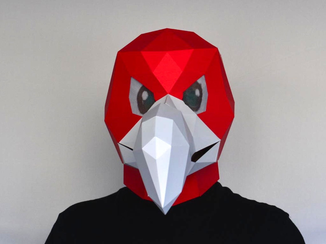 Toon Vulture Mask Papercraft Pattern | Cartoon Mask | Printable Mask ...