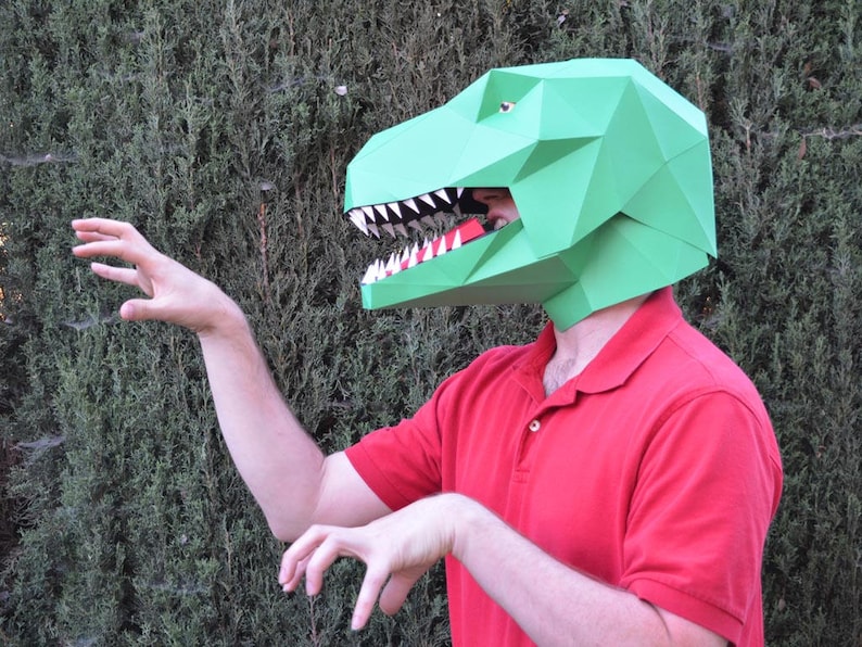 Dinosaur Mask - Talking T-rex Mask Pattern | Build a Dinosaur With ...