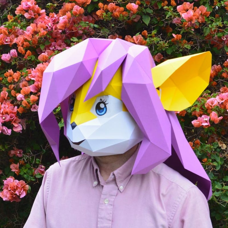 Low Poly Mask - Etsy