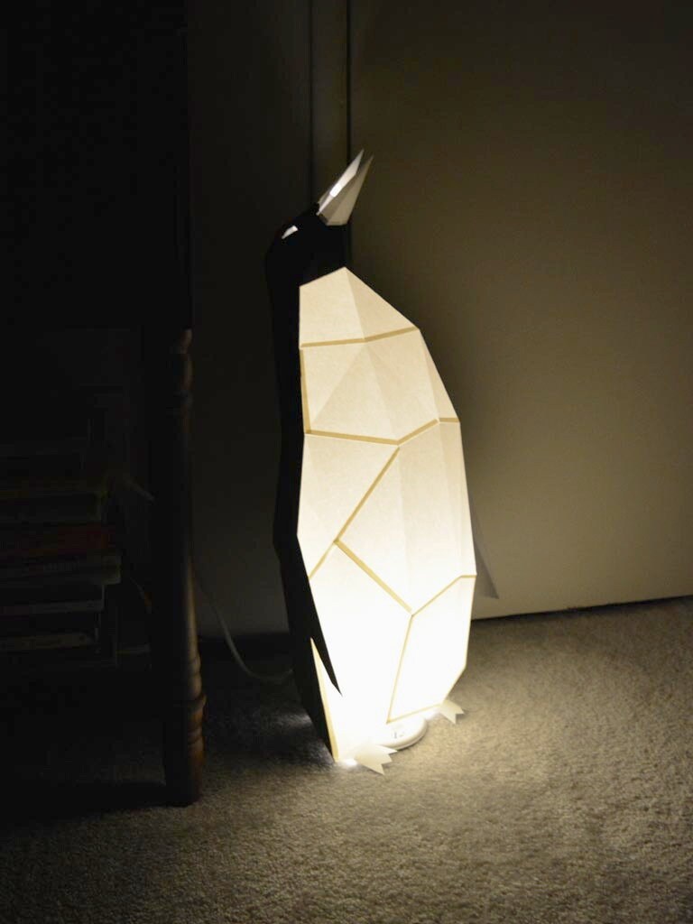 Penguin Lamp Build Your Own With This Pattern & Instructions | Etsy UK