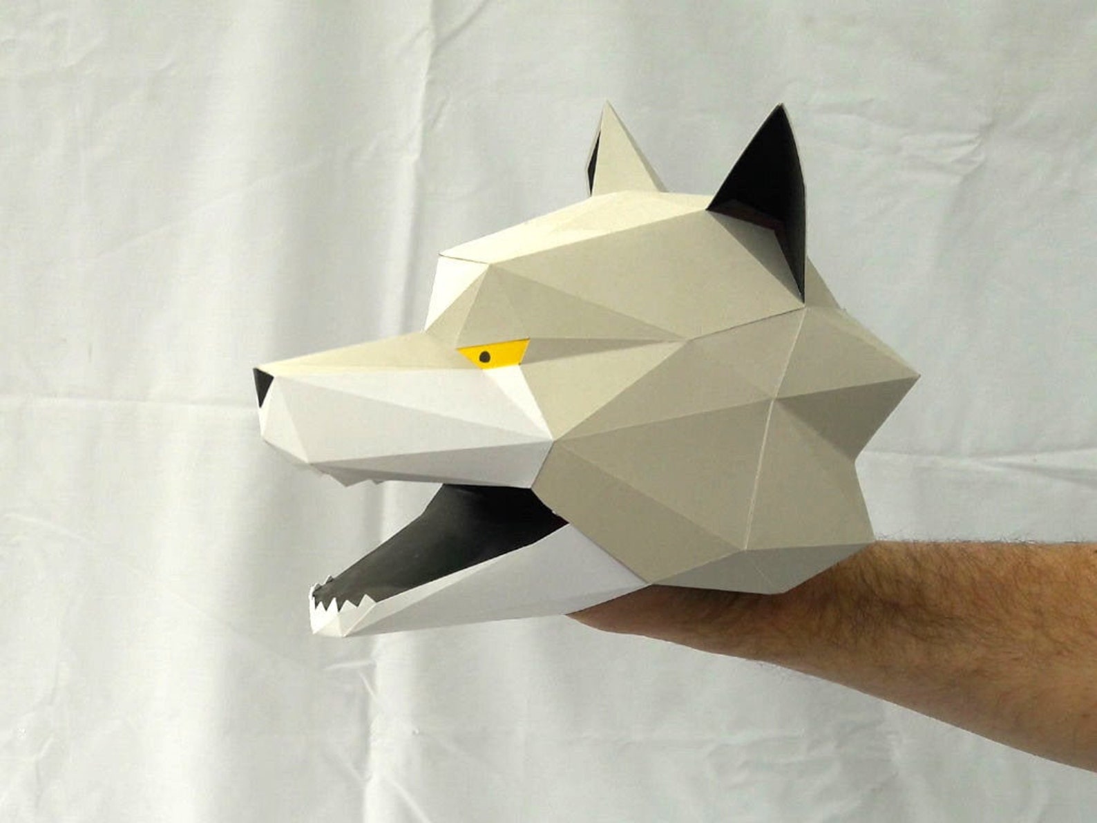Hand Puppet Pattern: Build Your Own Wolf Puppet Paper Puppet - Etsy