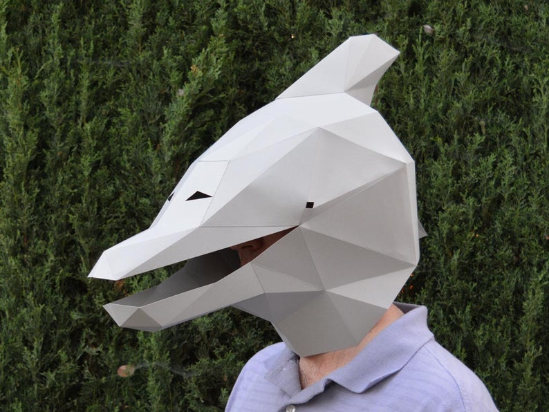 Dolphin Mask Pattern Animal Mask Mask Template Halloween | Etsy