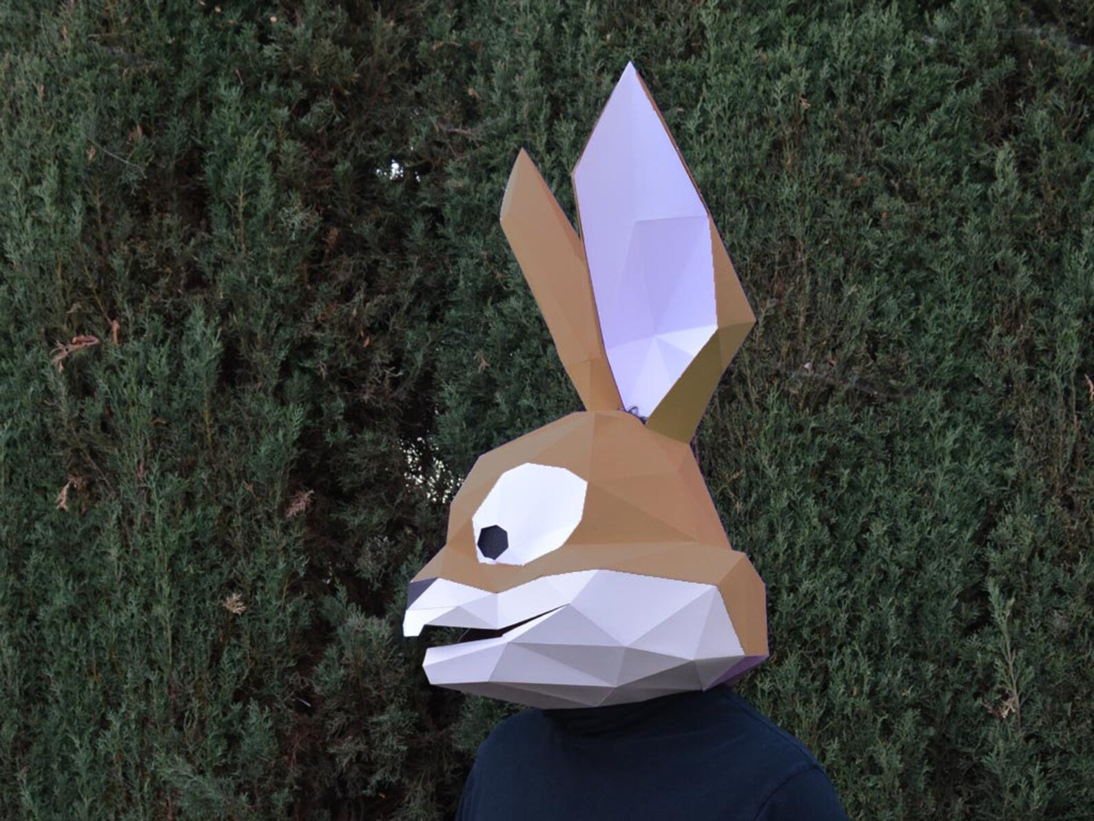 Bunny Mask Papercraft Pattern Rabbit Mask Cartoon Mask - Etsy