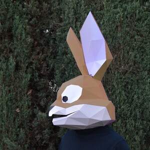 Bunny Mask Papercraft Pattern | Rabbit Mask | Cartoon Mask | Printable ...