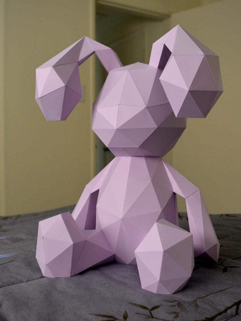 Easter Bunny That Lights Up Fun Papercraft Pattern Rabbit - Etsy