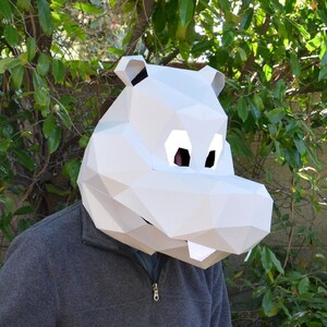 Toon Hippo Mask Papercraft Pattern | Cartoon Mask | Printable Mask ...