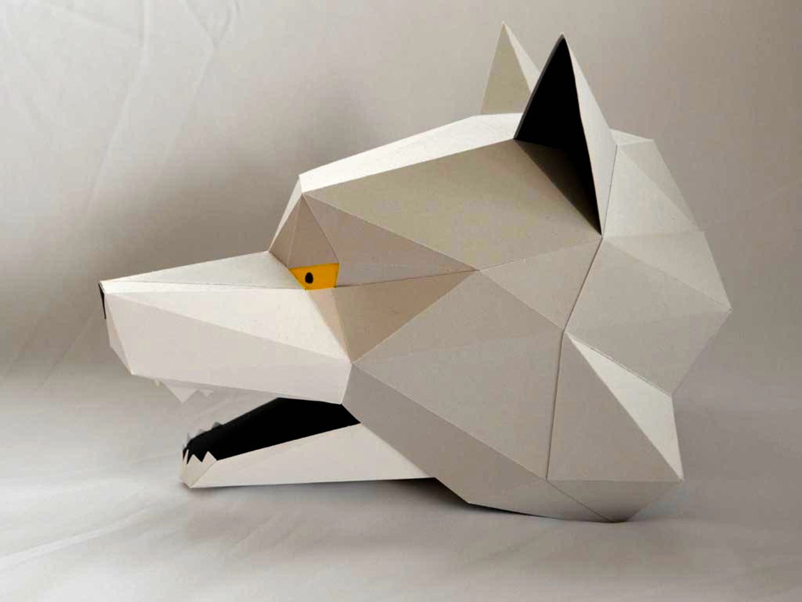 Hand Puppet Pattern: Build Your Own Wolf Puppet Paper Puppet - Etsy