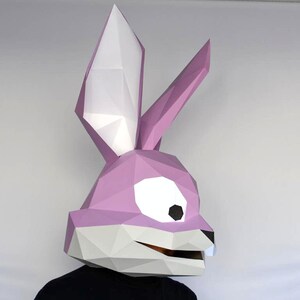 Bunny Mask Papercraft Pattern | Rabbit Mask | Cartoon Mask | Printable ...