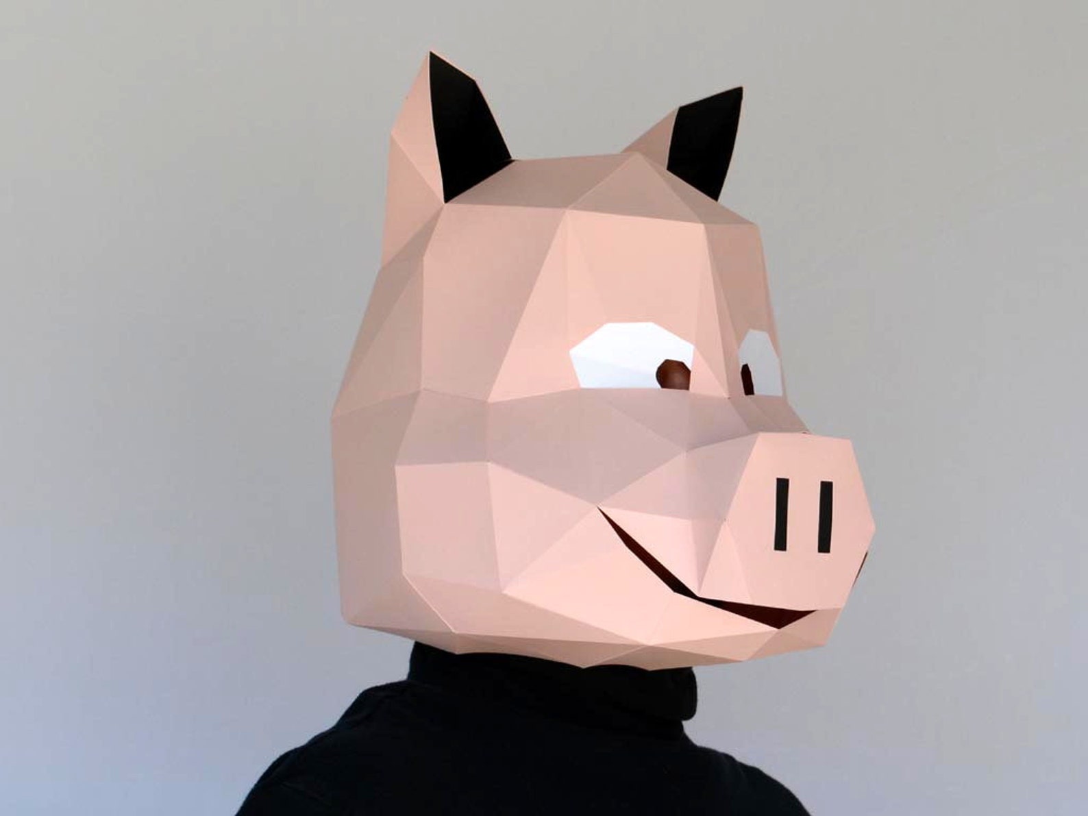Toon Pig Mask Papercraft Pattern Cartoon Mask Printable - Etsy
