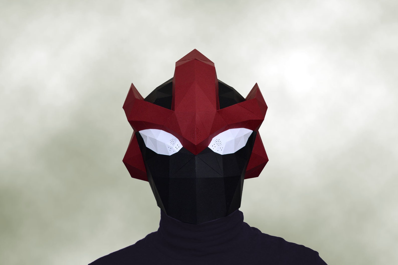 Robot Mask Galactic Ninja Mk3 Low Poly Mask Pattern | Etsy