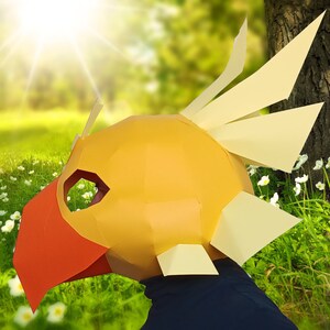 Ostrich or Bird Mask Pattern for Paper or Craft Foam - Make a Bird Mask ...