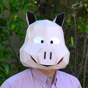 Toon Pig Mask Papercraft Pattern | Cartoon Mask | Printable Mask ...