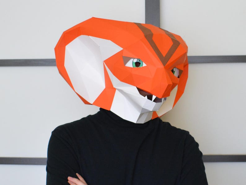 Paper Cobra Mask: DIY Snake Mask Papercraft Pattern (PDF Download) - Etsy