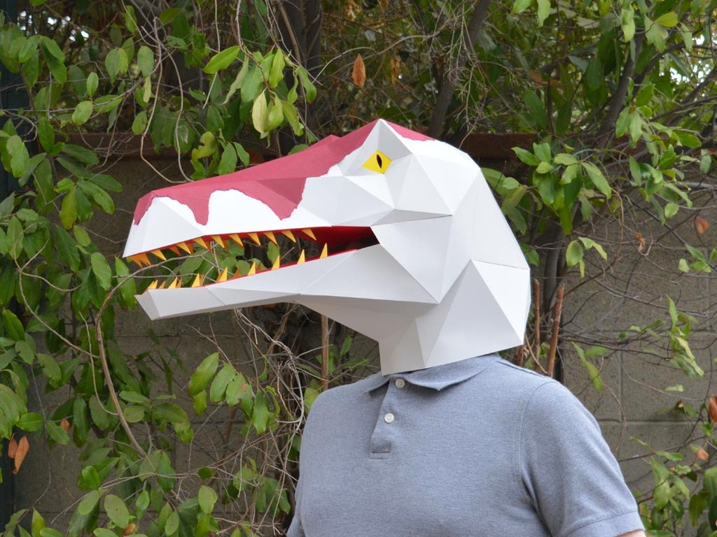 Dinosaur Mask - Spinosaurus PDF Pattern | Dinosaur Costume | Jurassic ...