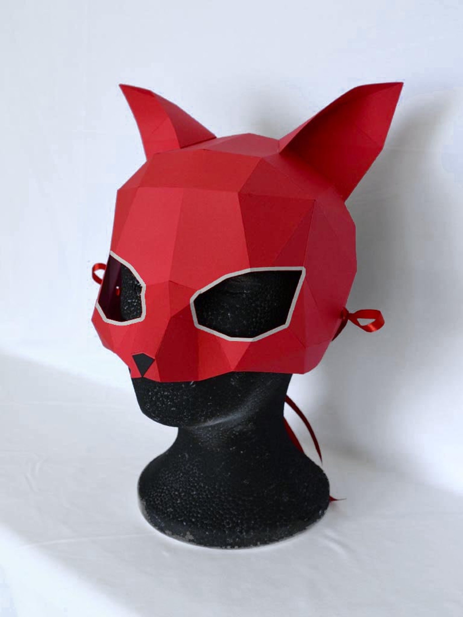 Cat Ears Face Mask for Halloween DIY Pattern Builds in 30 | Etsy