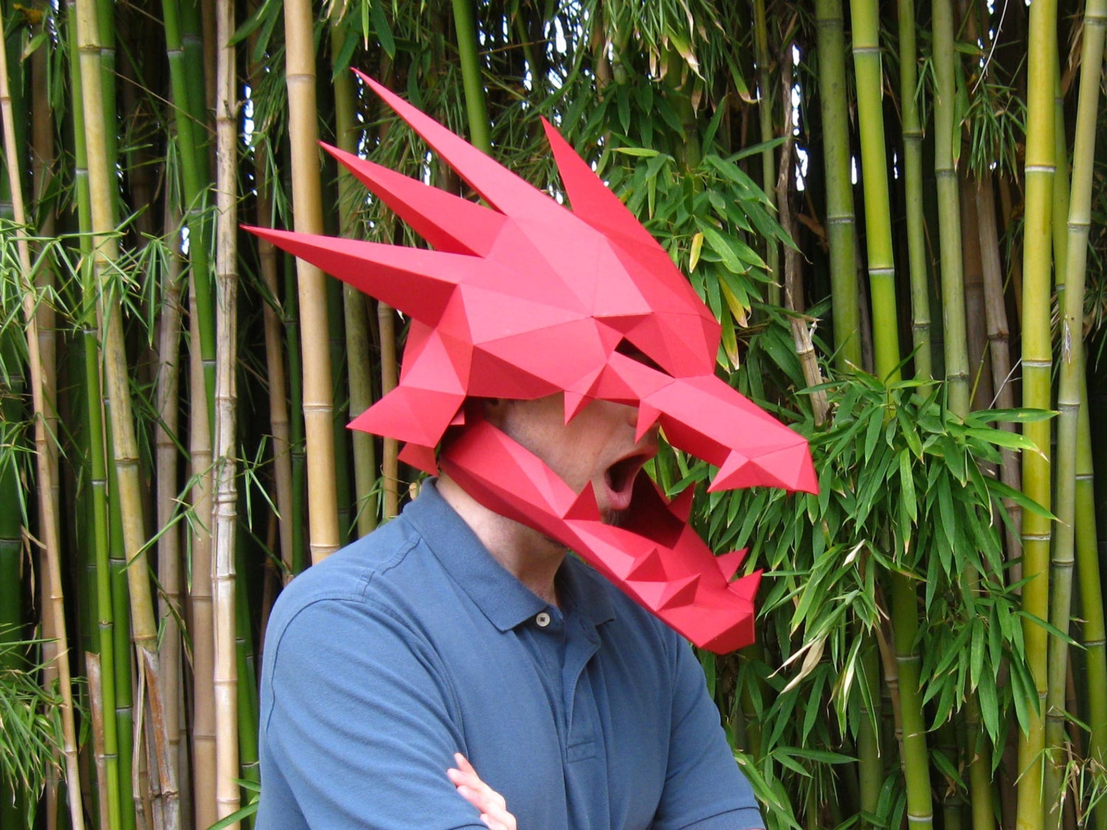 Dragon Mask With Moving Jaw Pattern: Papercraft Costume (PDF Download ...
