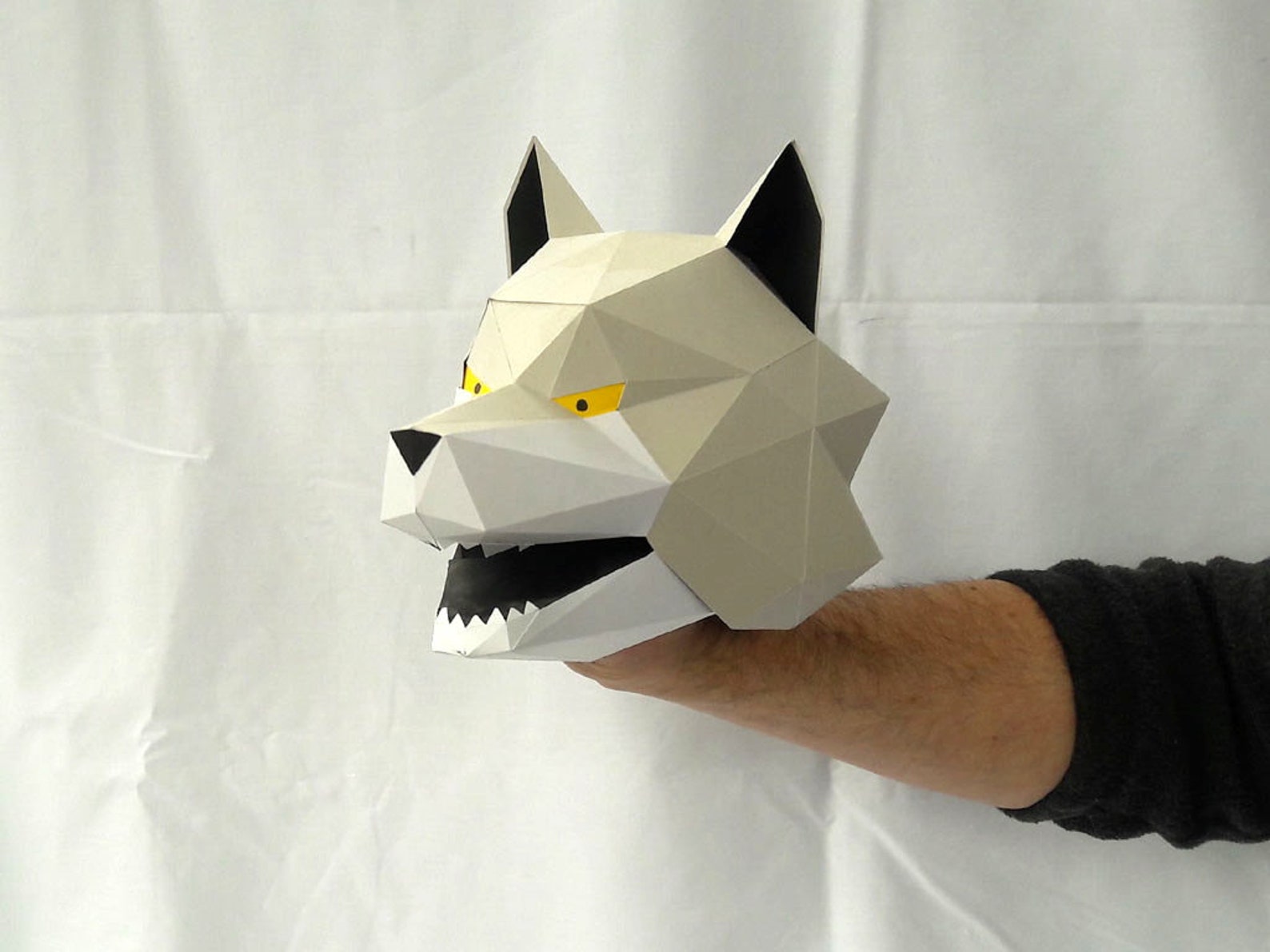 Hand Puppet Pattern: Build Your Own Wolf Puppet Paper Puppet - Etsy