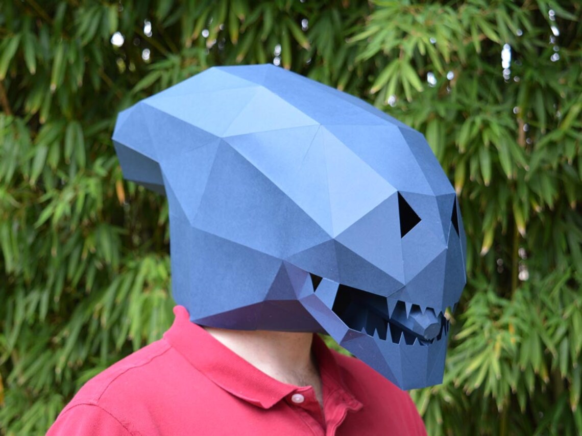 Alien Xenomorph Paper Mask Pattern – Halloween Costume (PDF Pattern) - Etsy