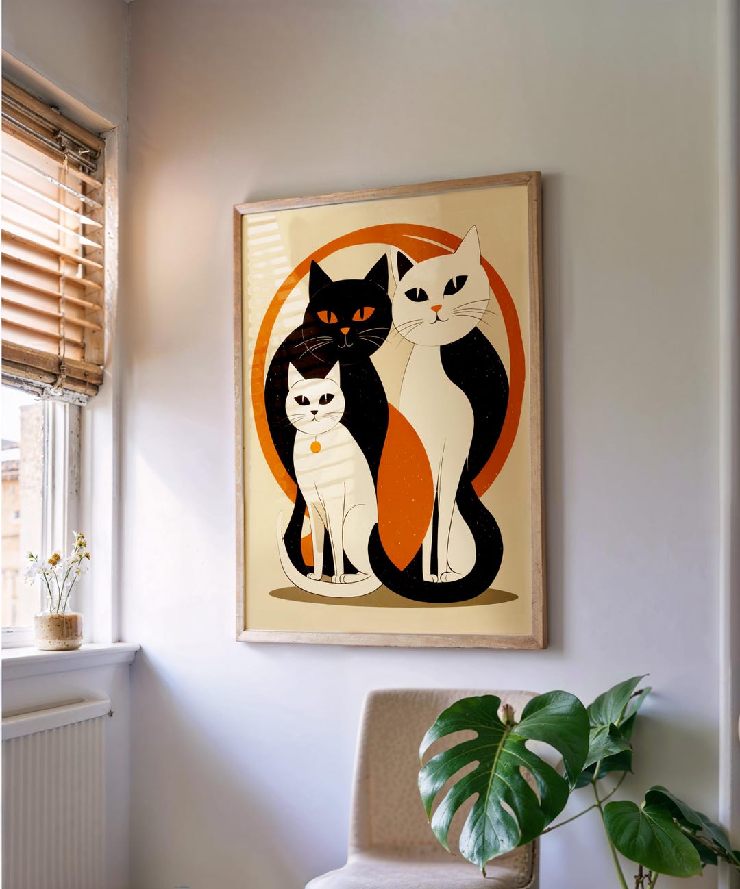 Multiplicity of Cats, Cat Art Print, Cat Lovers Gift, Vintage Wall Art ...