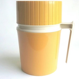 Retro Mustard Yellow Thermos With Back Handle - Etsy