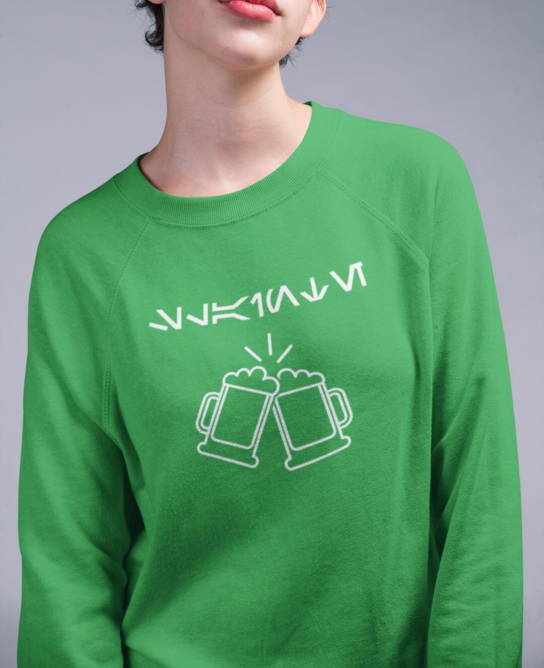 Sláinte Minimalist Sci-fi Sweatshirt – Subtle Aurebesh Design, Unisex ...