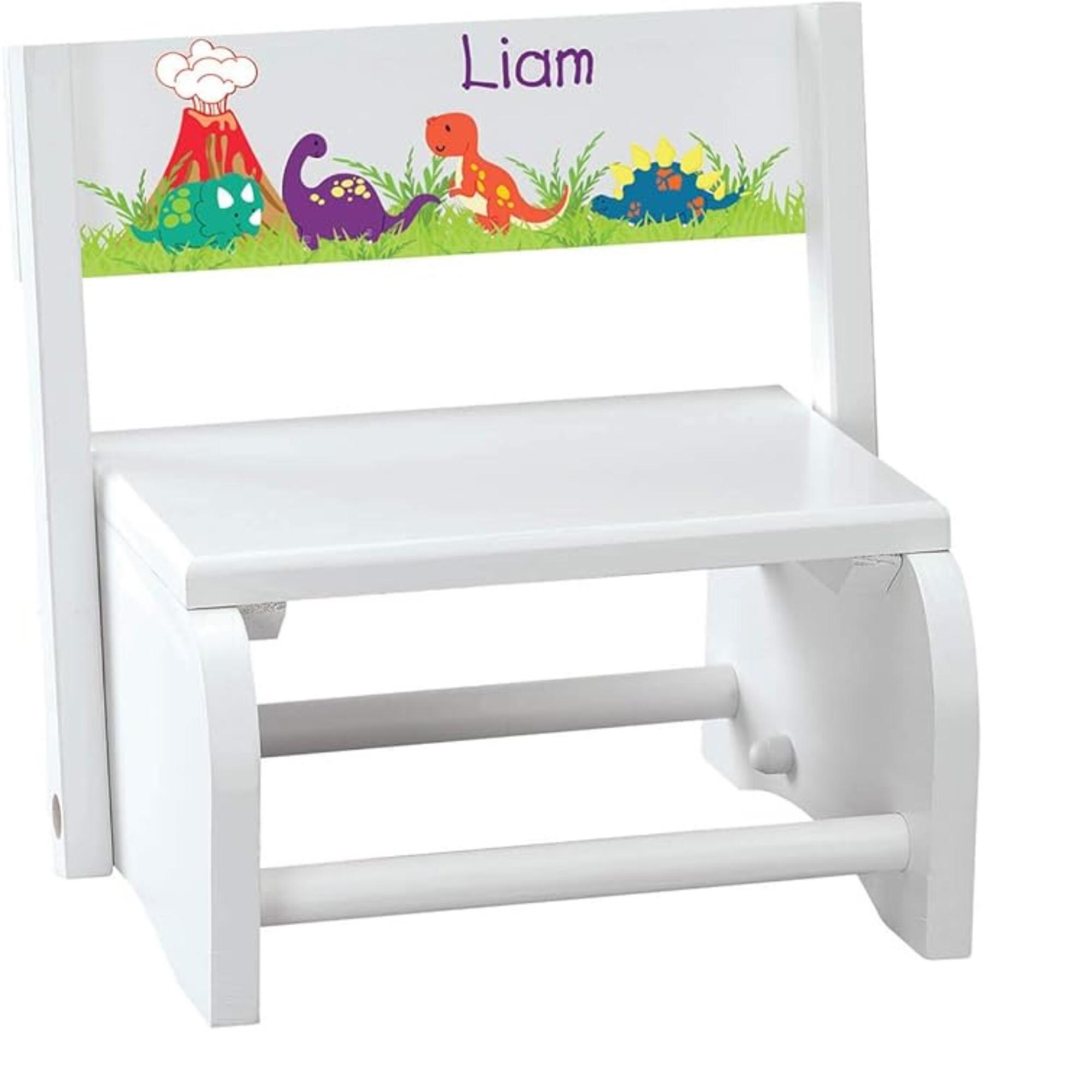 Wooden Custom Name Step Stool, Personalized Children's 2-in-1 Step ...