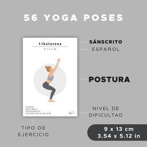 Yoga Pose Flashcards - Printable PDF File A4 With Cutting Lines - Card ...
