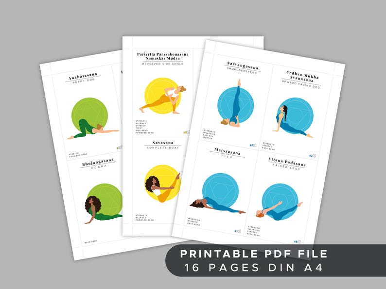 Tarjetas didácticas de posturas de yoga - EDICIÓN CHAKRAS - PDF ...