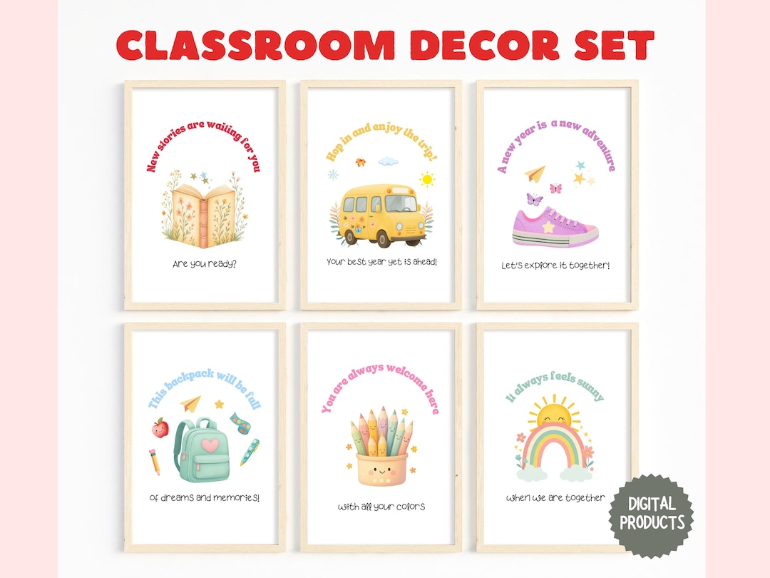 Printable Classroom Posters Set 6 | Back to School Decor | Positive ...