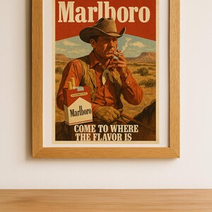 No Name Cowboy – Vintage Western Printable Wall Art, Retro Cowboy ...