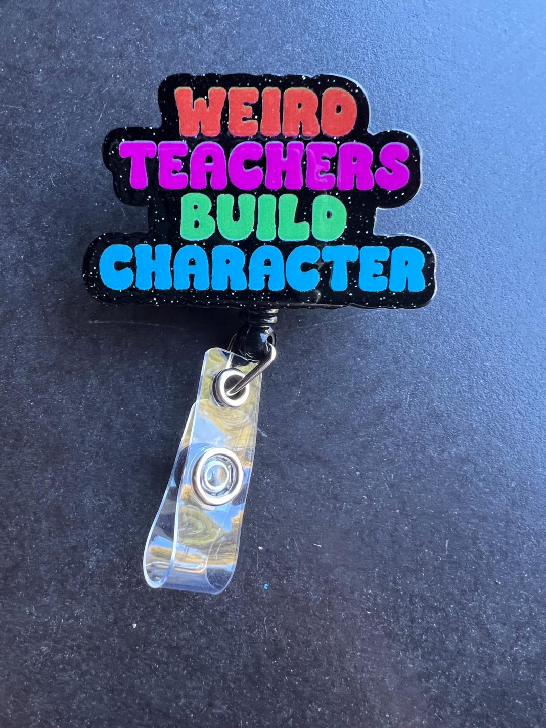 Funny Weird Teachers Build Character Badge Reel - Etsy
