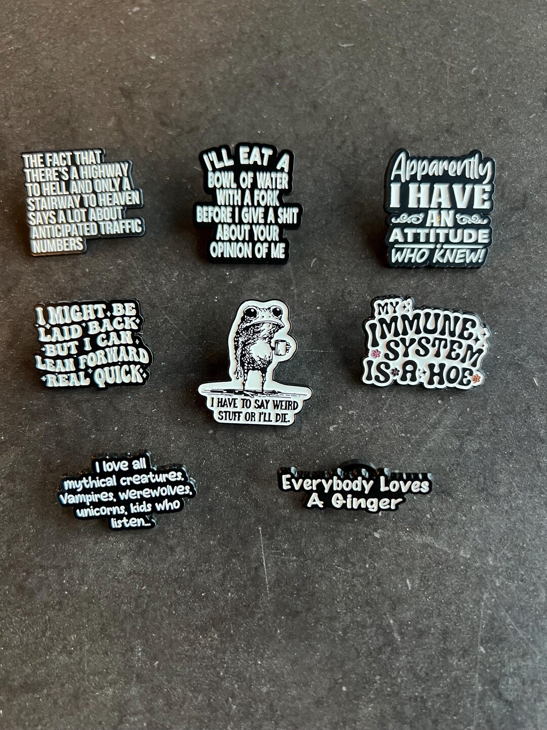 Sarcastic/funny Enamel Pins #3 - Etsy