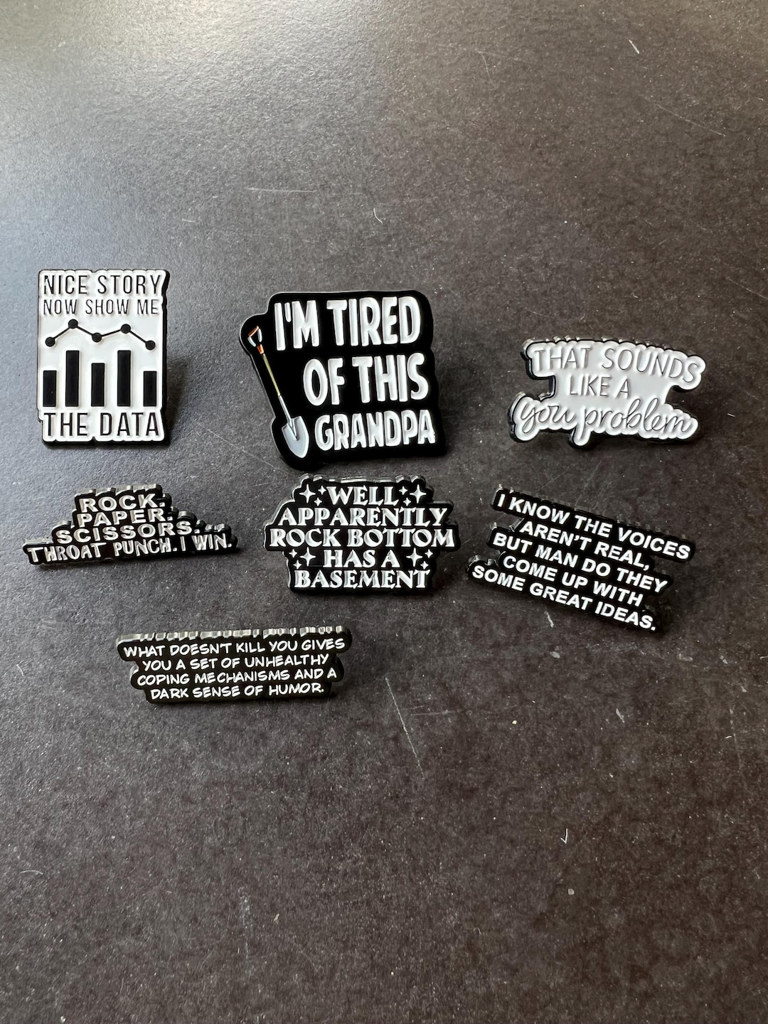 Sarcastic Enamel Pins #36 - Etsy