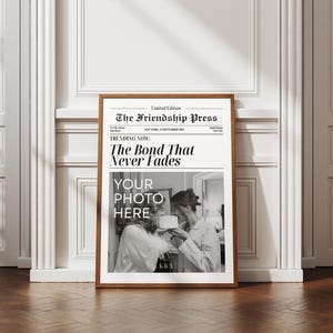 Personalized Friendship Newspaper Photo Print – Custom Friendship Gift ...