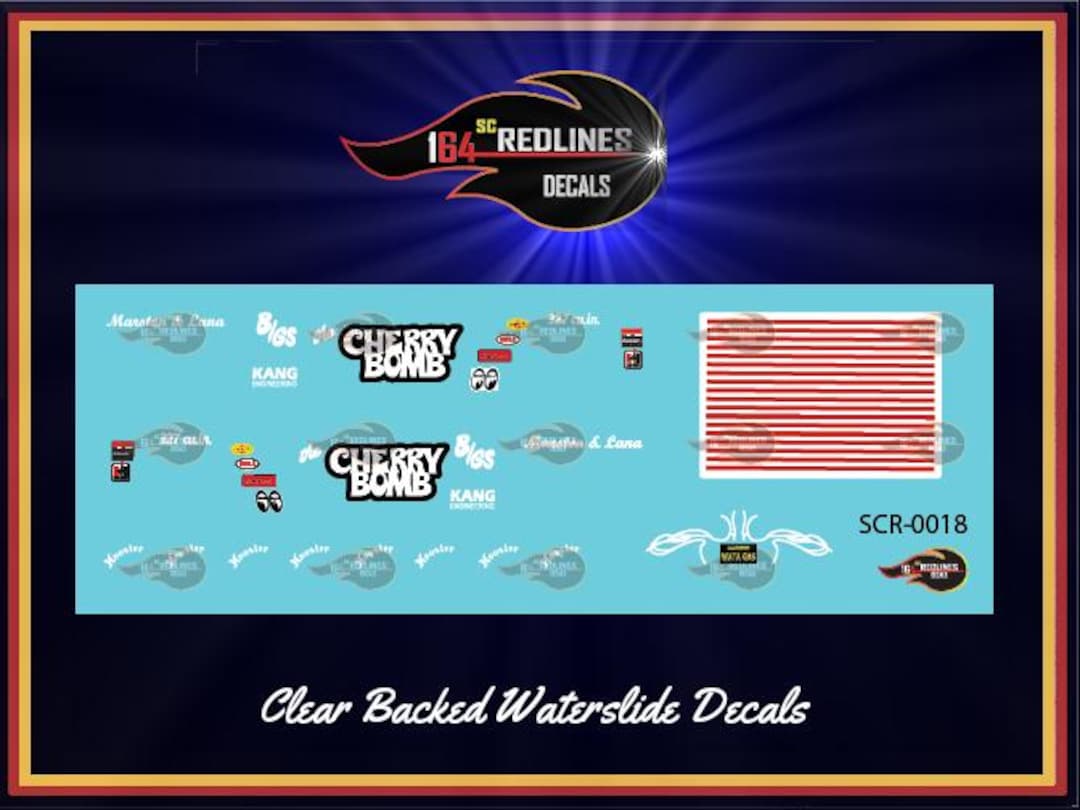 1/64 Scale '55 Chevy "the Cherry Bomb" Gasser Decal Set - Etsy