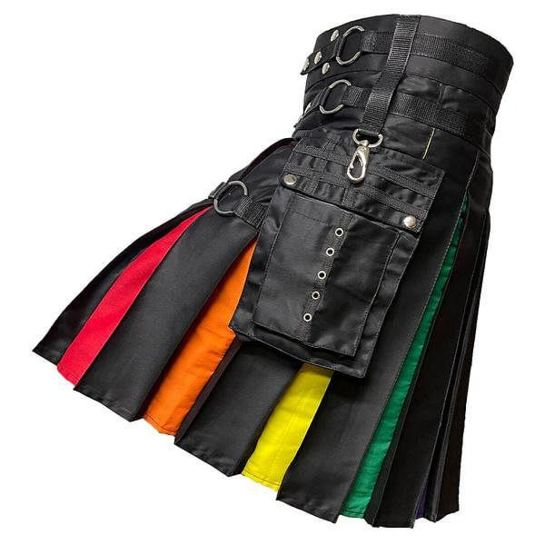 LGBT Men's Rainbow Style Highland Kilt for Men & Women - Customizable ...