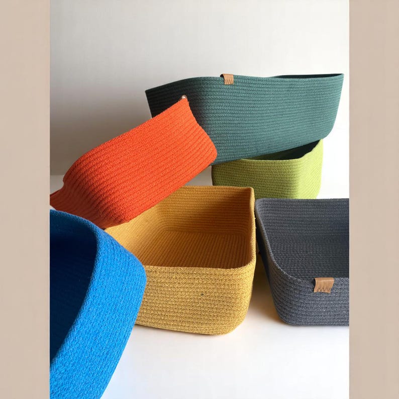 Custom Size Baskets, Cotton Rope Basket, Storage Box, Custom Size ...
