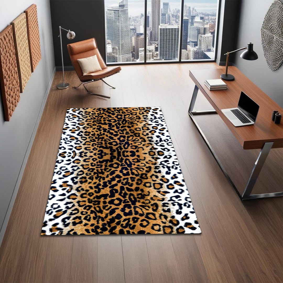 Leopard Print Rug, Wild Safari Animal Skin Carpet, Jungle Decor - Etsy