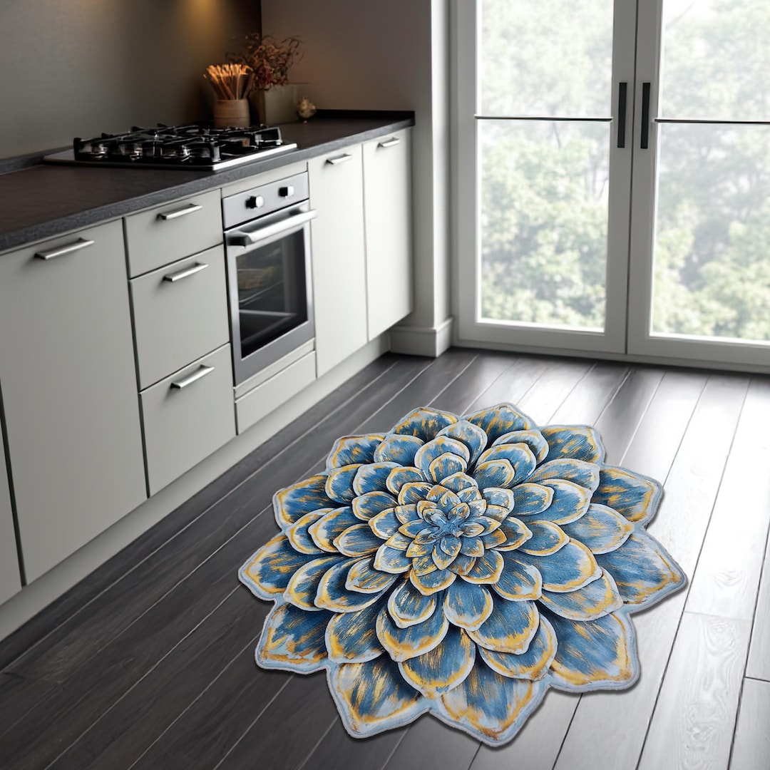 Lotus Flower Rug, Soft Plush Nonslip Carpet, Flower Shaped Rug, Cute ...