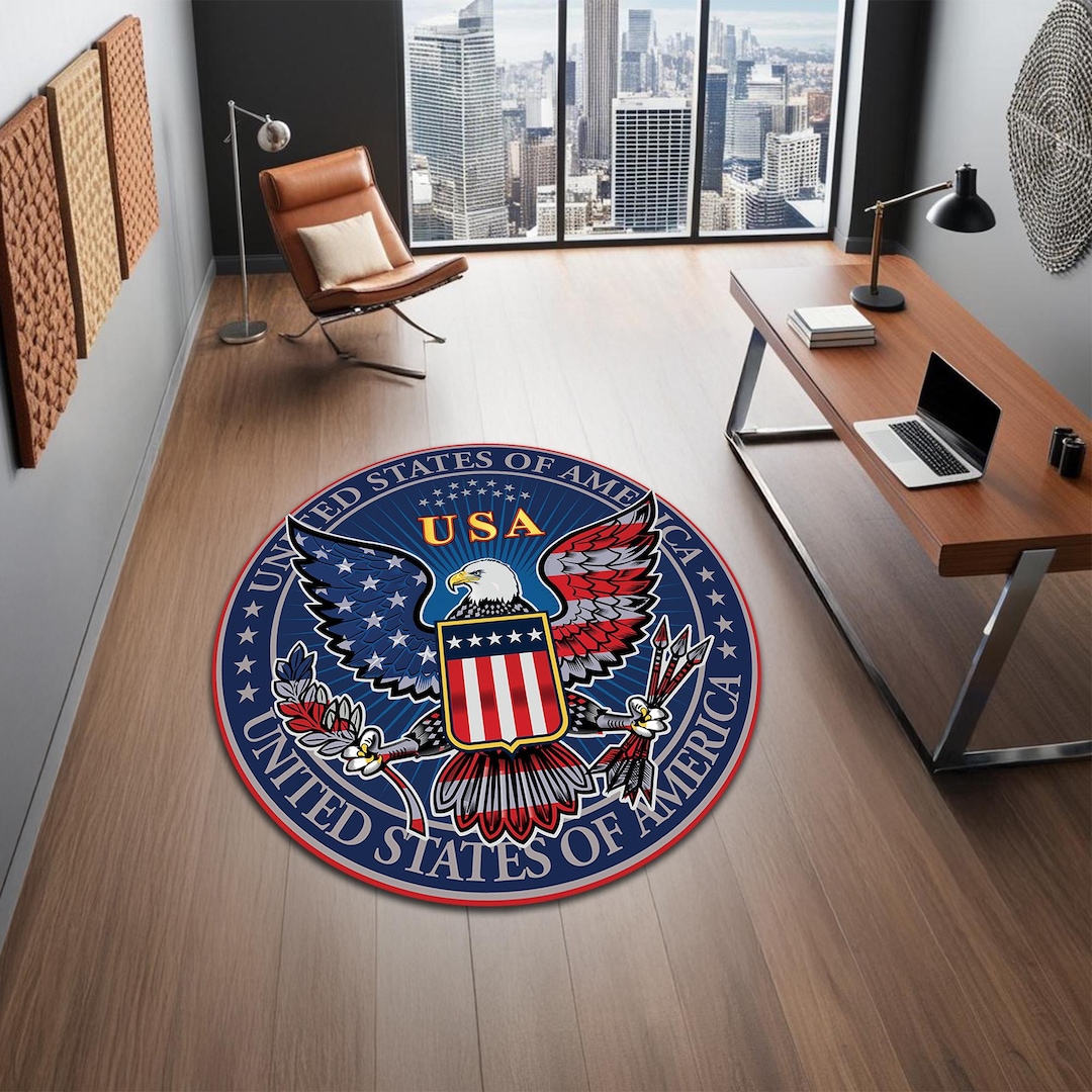 United States of America Rug, Oval Office Carpet, American Eagle Rug ...