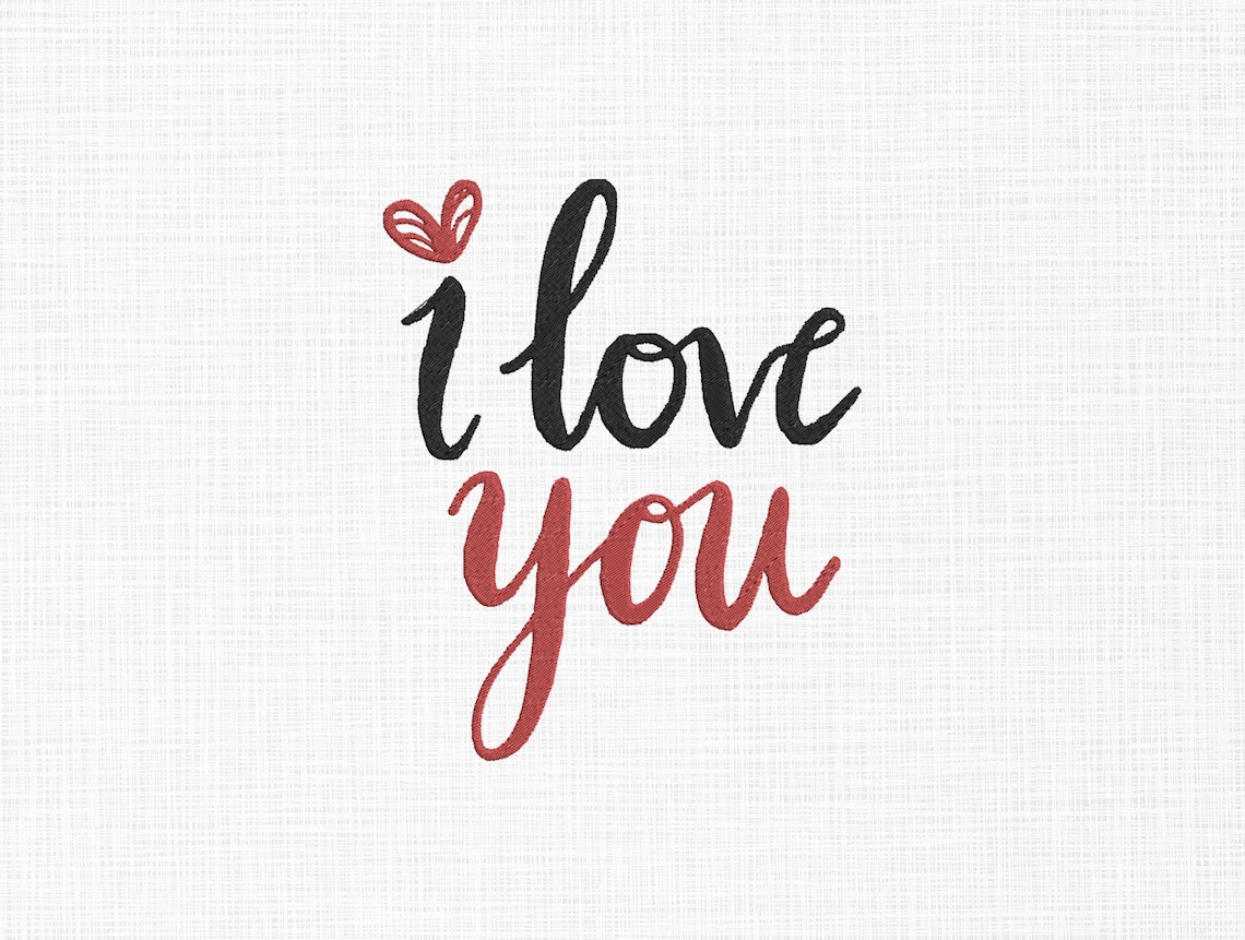 I Love You Forever Embroidery Design Love You Embroidery Design Love ...