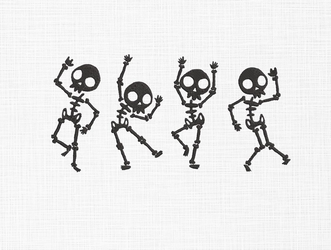 Dancing Skeleton Embroidery Design Skeleton Embroidery Design Bundle ...