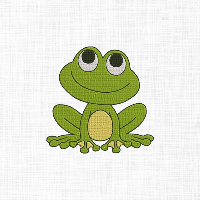 Frog Embroidery - Etsy
